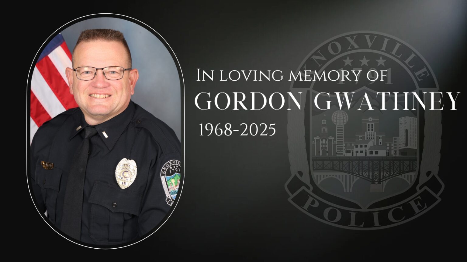 KPD mourning the death of beloved Lieutenant Gordon Gwathney ...