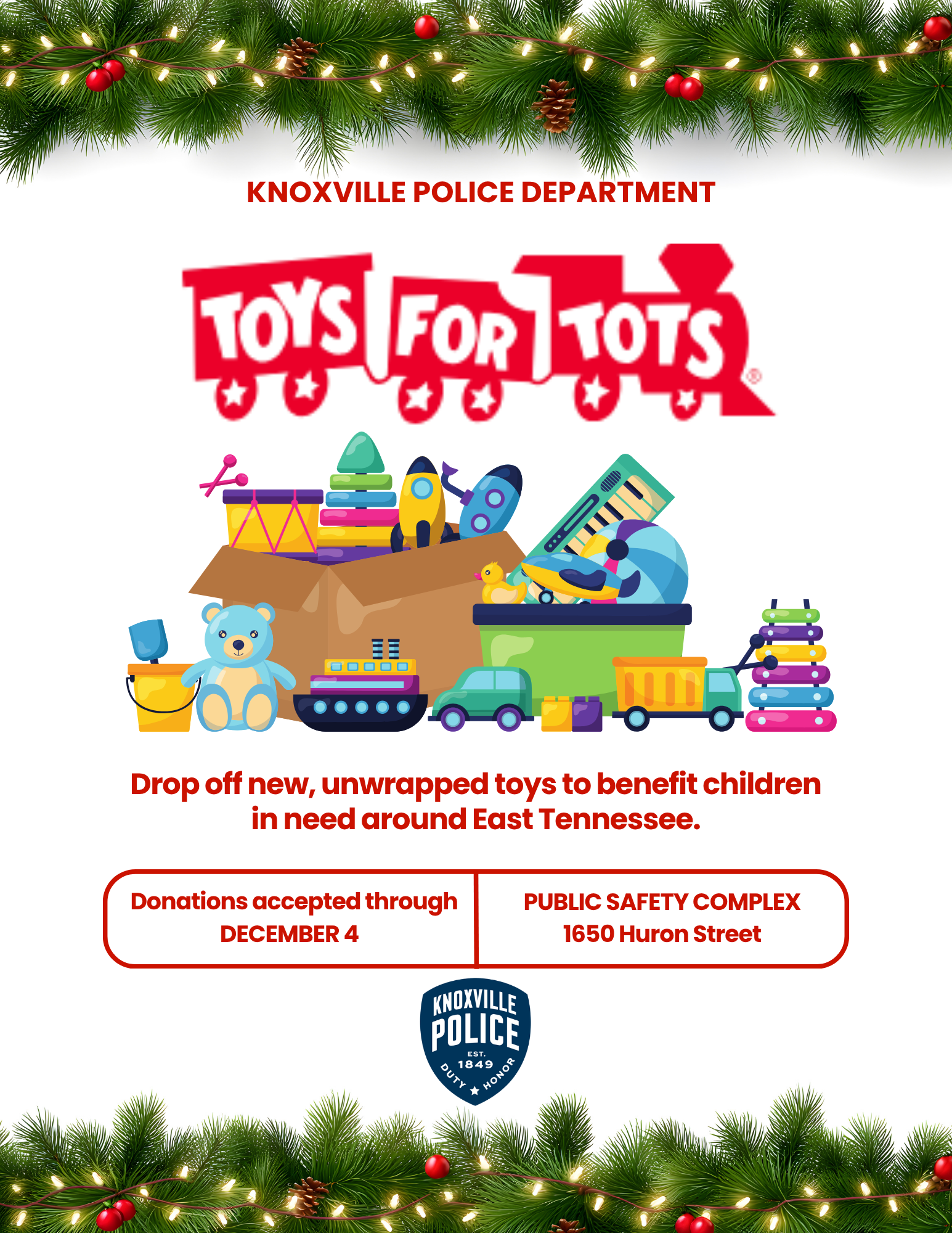 Knoxville Public Safety Complex to serve as Toys for Tots donation site ...